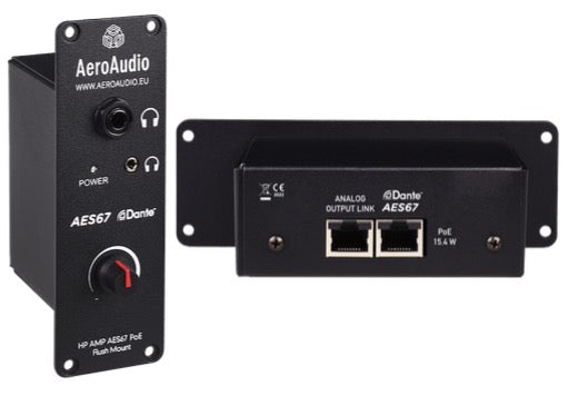 HEADPHONE AMP Dante/AES67 PoE FM - AeroAudio Headphone Amplifier AES67 ...