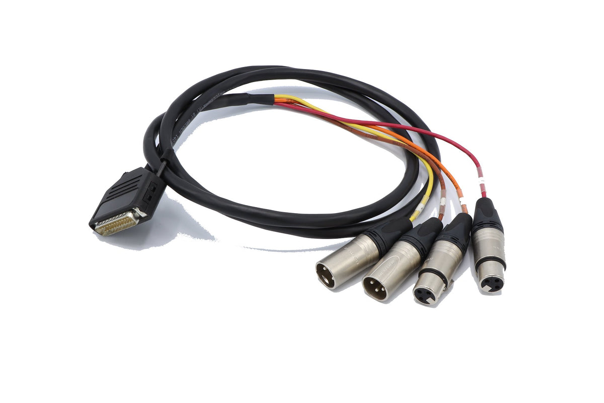 DIO Cable with Analogue I/O XLR Only DB25M-4XLR | Qvest Store New Zealand